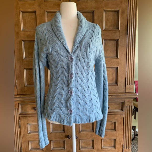 Etcetera | Sweaters | Powder Blue Cardigan | Poshmark